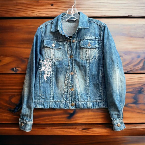 KEREN hart | Jackets & Coats | Keren Hart S Embroidered Cherry Blossom ...